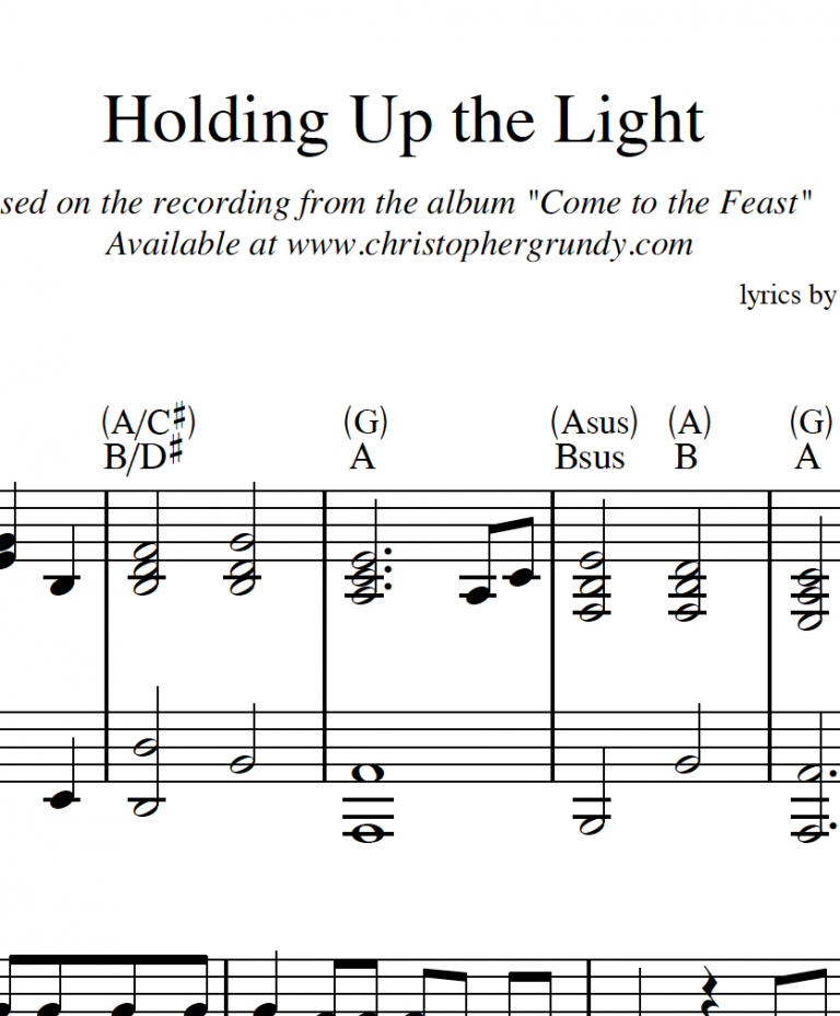 Holding up the Light - accompaniment - Christopher Grundy
