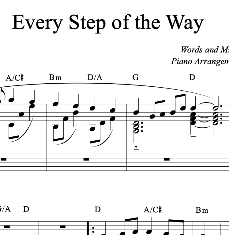 Every Step of the Way - congregational line - Christopher Grundy